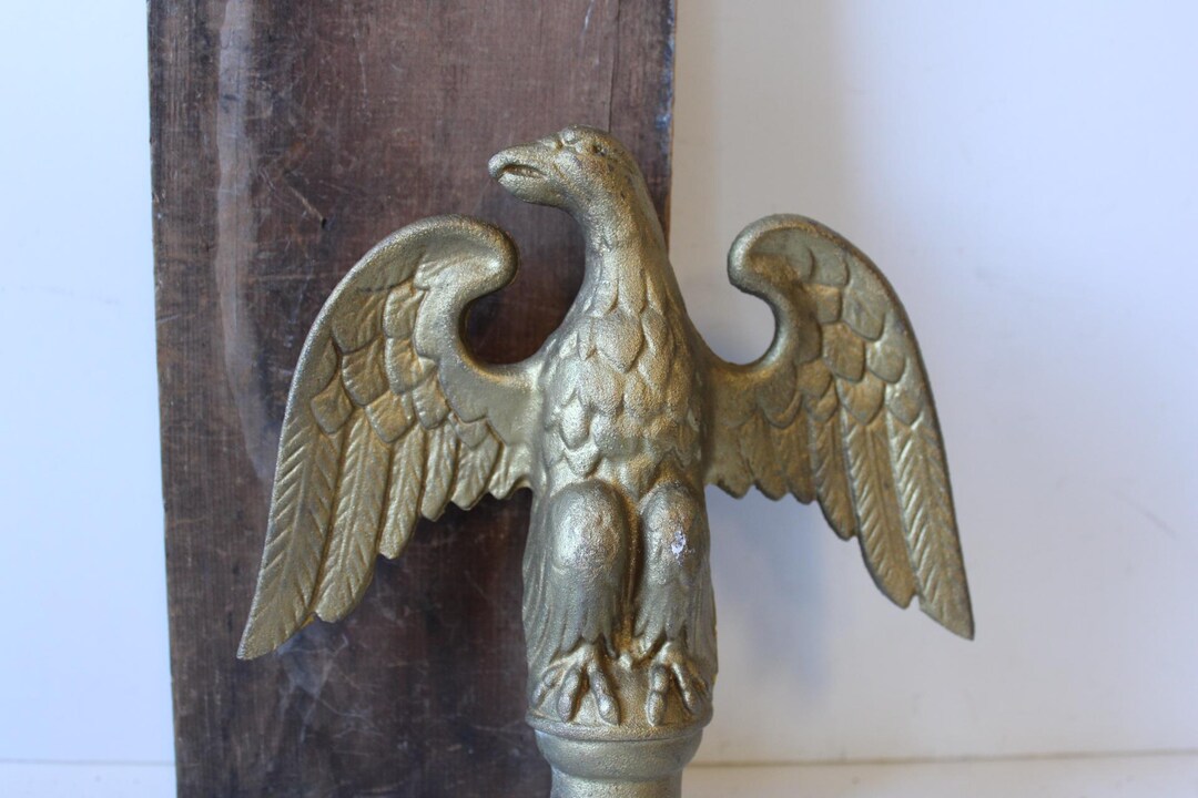 Vintage Gold American Eagle Finial Large Flag Pole Topper Post Top ...