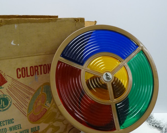 Vintage Color Wheel Christmas Tree Light Rotating Spinning Colortone ...