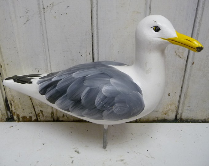 Vintage Seagull Concrete Cement Sculpture Signed and Numbered Outdoor ...