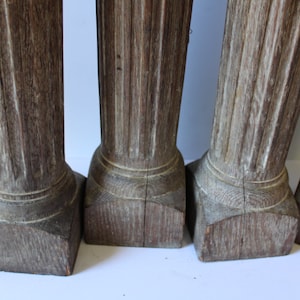 Four Antique Wood Posts Table Legs Fluted Chunky Architectural Salvage ...