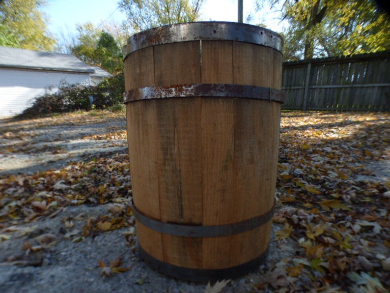 Vintage wood barrel Nail Keg Barn salvage container Primitive | Etsy