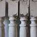 Four Vintage Wood Posts Chippy White Spindles Balusters Architectural ...