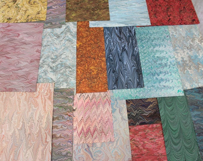 Large Lot Vintage Marble Paper Sheets Skycraft Marbling Ephemera Large ...