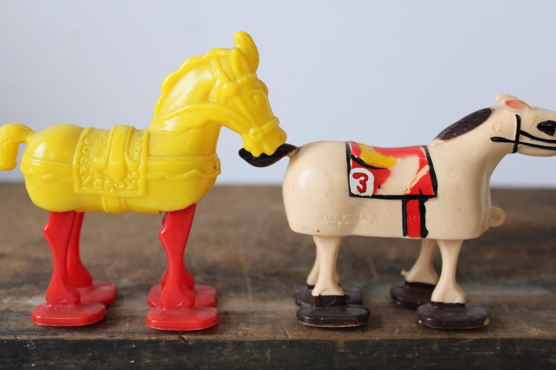 Two Vintage Toy Ramp Walkers Marx Race Horse Carrousel - Etsy