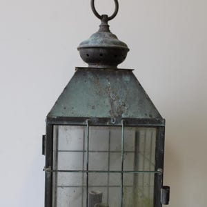 Vintage Lamp Post Top Light Fixture Aged Brass Architectural Salvage ...