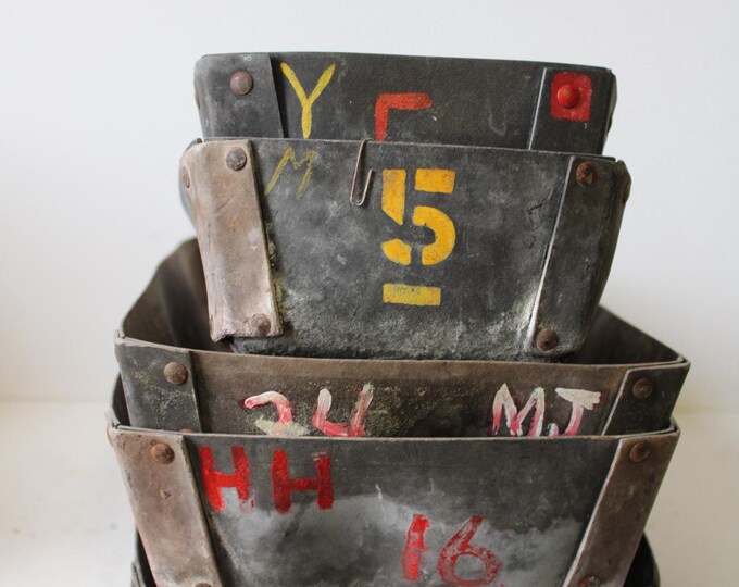 Six Vintage Boxes Bin Trays Numbered Supply Storage Home Office Garden ...