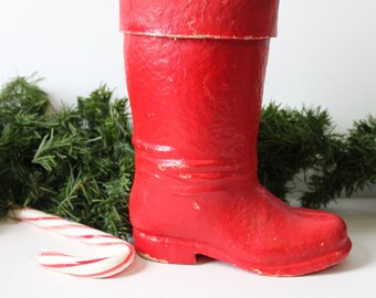 Paper Mache Red Boot - Etsy