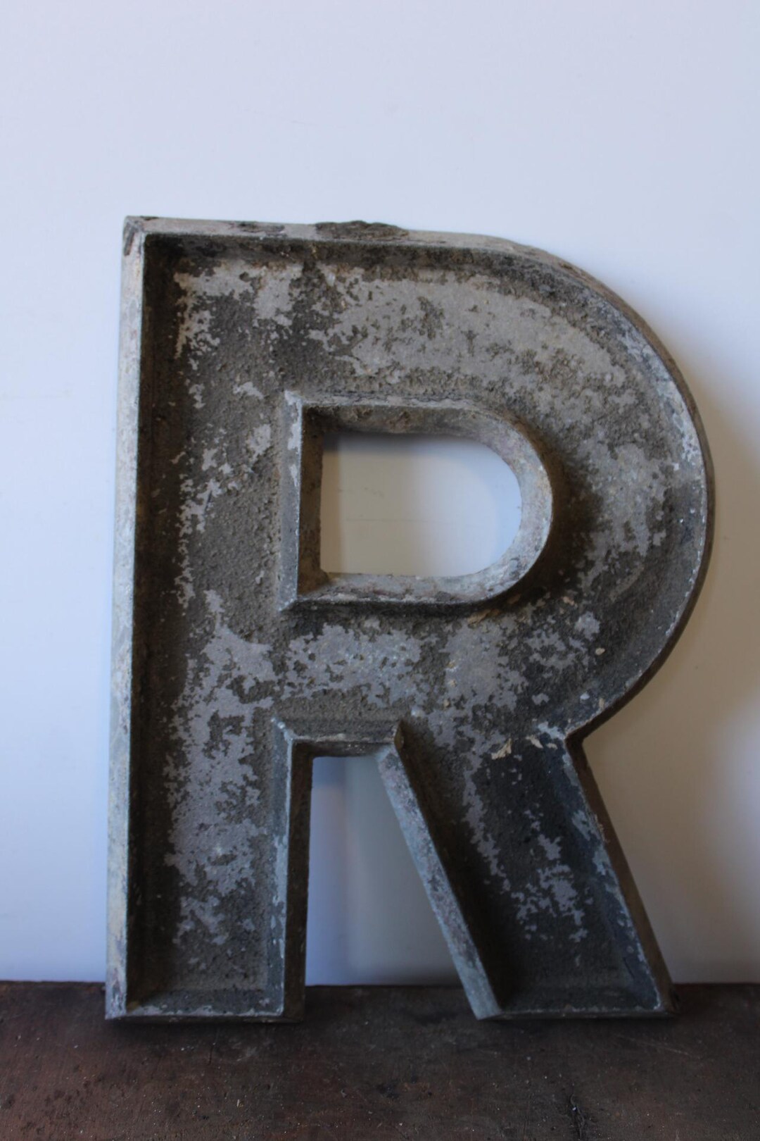 Vintage Letter R Large Metal Industrial Sign Letters Aged Rustic ...