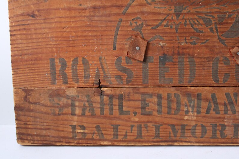 Antique Wood Crate Panel King Bee Coffee Baltimore MD Primitive Rustic ...