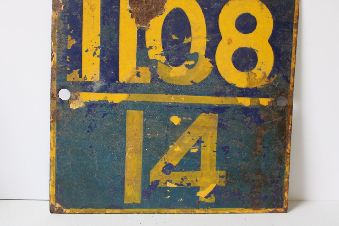 Vintage Porcelain Railroad Sign Number Marker Rail Track Signage - Etsy