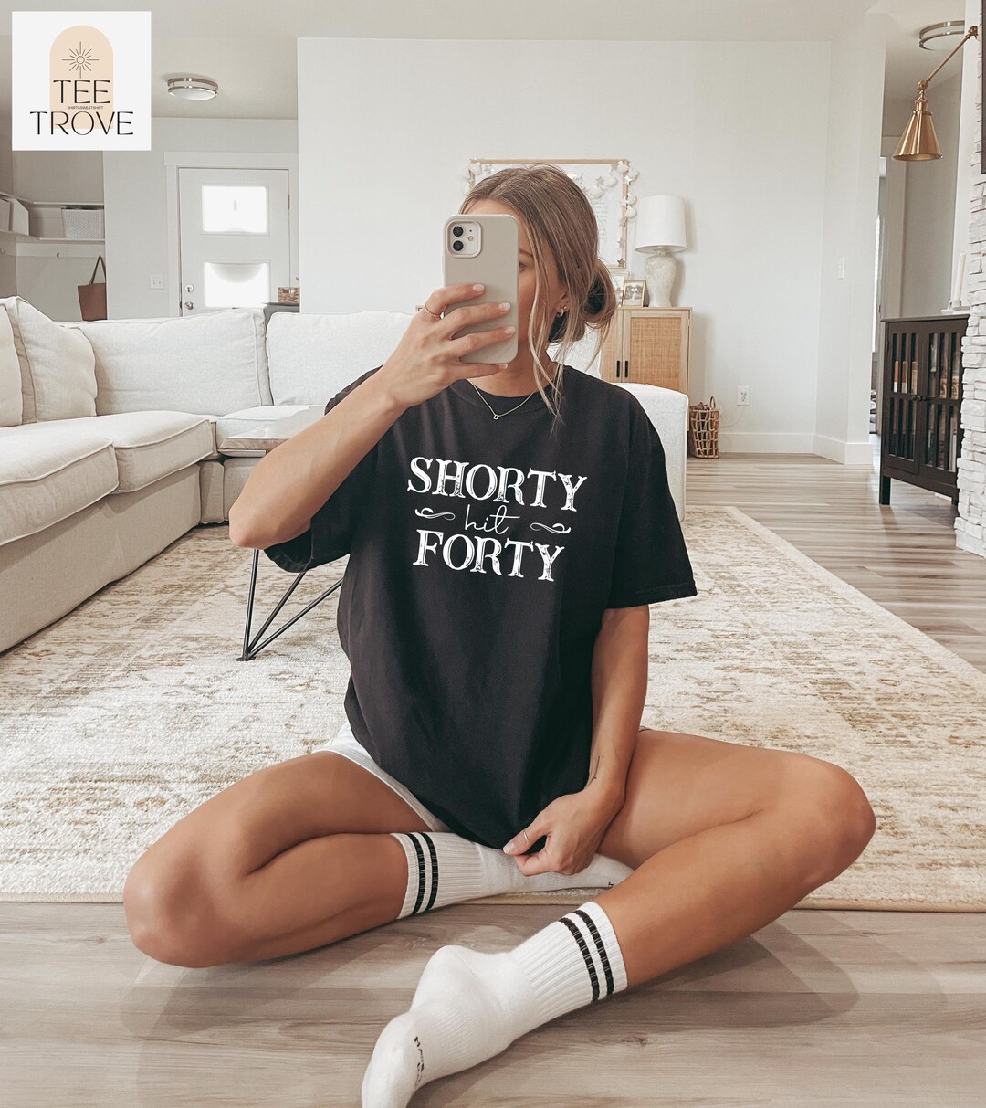 Shorty Hit Forty-40th Birthday Tee-funny Birthday Shirt-birthday Gift ...