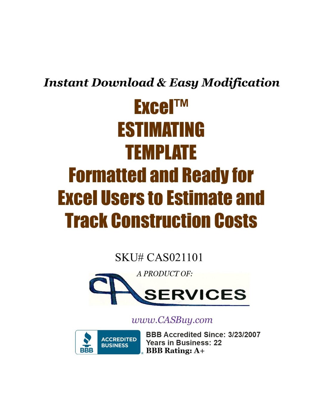 Excel Construction Estimating Tool: AIA Division Workbook Templates - Etsy