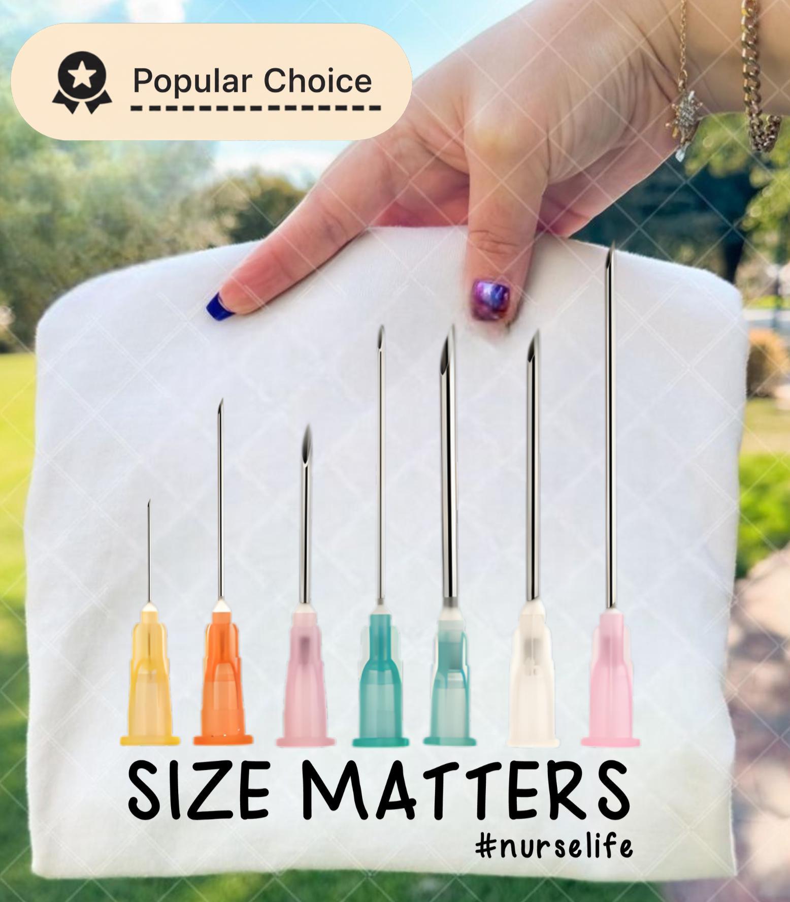 Nurse Syringe Needle, Sizes Matter PNG, Nursing Sublimation Design ...