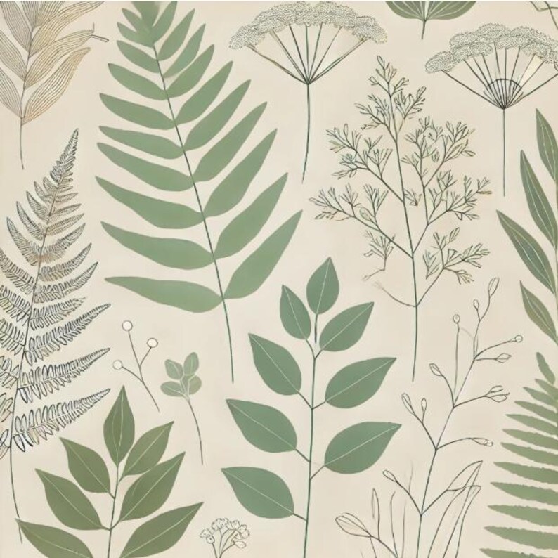Cute, Minimalistic Plant Digital Prints to Use for Crafts and or Wall ...