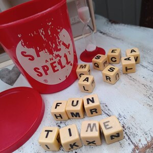 Vintage 60s Complete Spill and Spell Crossword Game - Parker Brothers ...