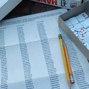 Vintage 70s Complete Hangman 2 Player Word Guessing Game - Etsy