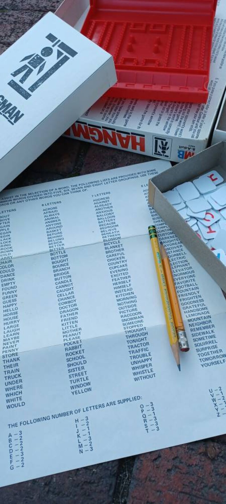 Vintage 70s Complete Hangman 2 Player Word Guessing Game - Etsy