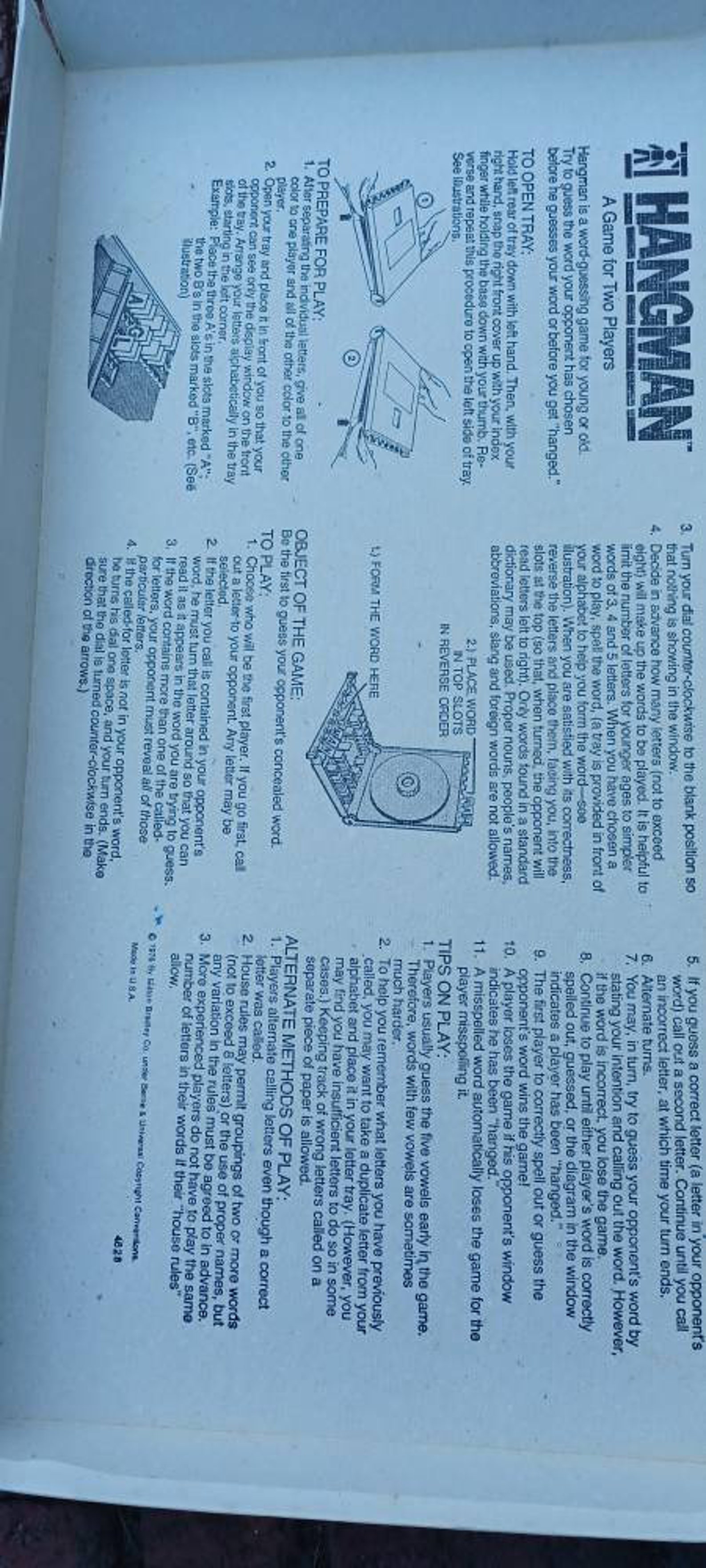 Vintage 70s Complete Hangman 2 Player Word Guessing Game - Etsy