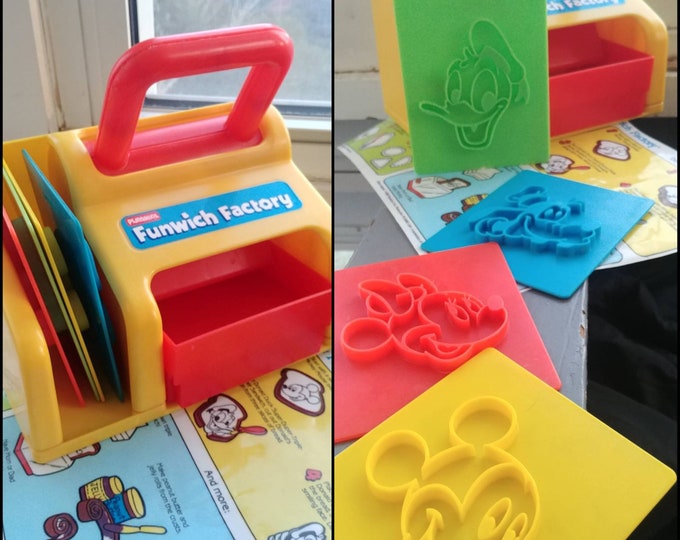 Vintage 80s Disney Funwich Factory - 1986 Playskool Sandwich Maker ...