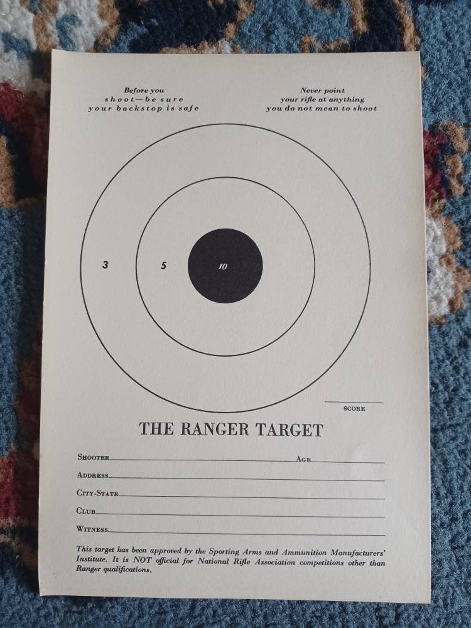 3 Vintage 50s NRA Ranger Rifle Sport Targets Double Side - Etsy