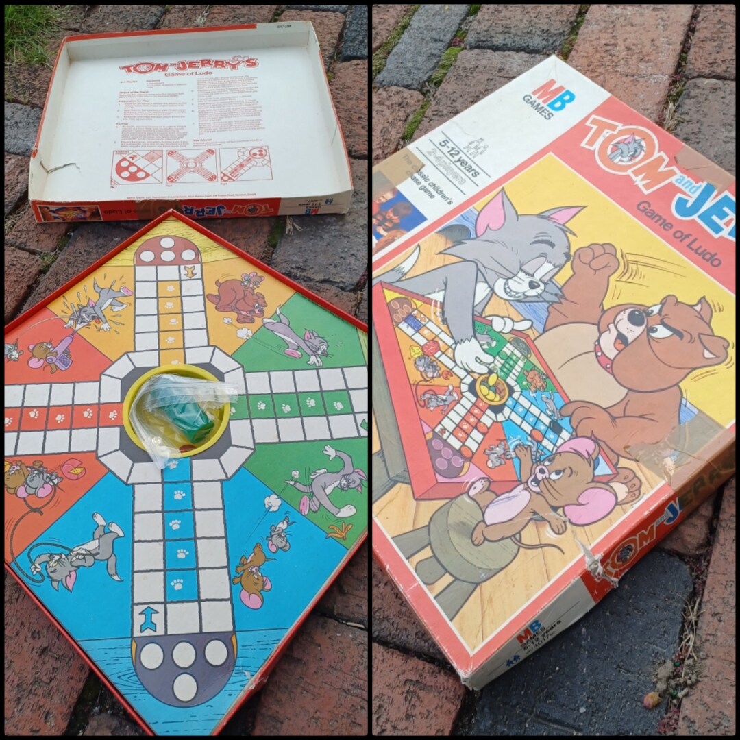 Vintage 70s Tom & Jerry's Game of Ludo - 1978 MB Milton Bradly Hanna ...