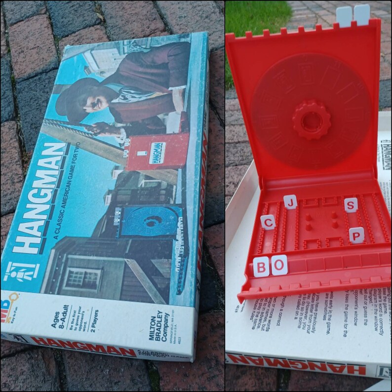 Vintage 70s Complete Hangman 2 Player Word Guessing Game - Etsy