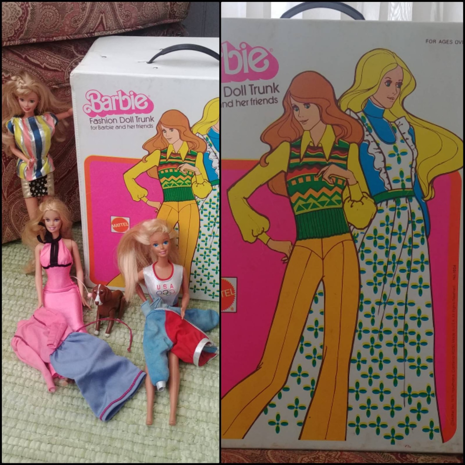 Vintage 70s Barbie Fashion Doll Trunk 1977 Mattel locking | Etsy