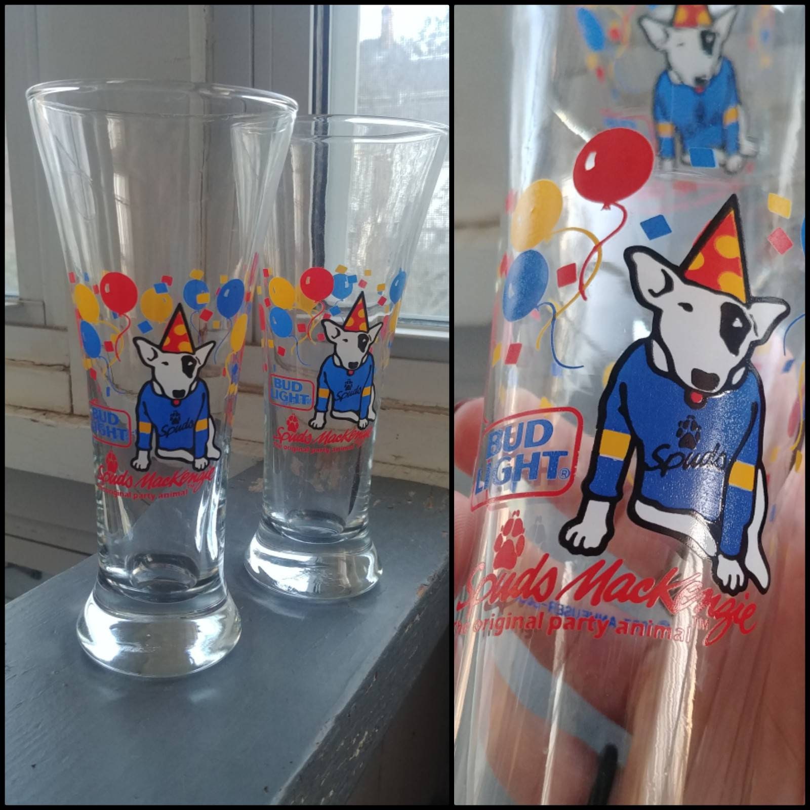 Home & Living Drink & Barware Vintage Beer Glasses 1987 Spuds MacKenzie ...