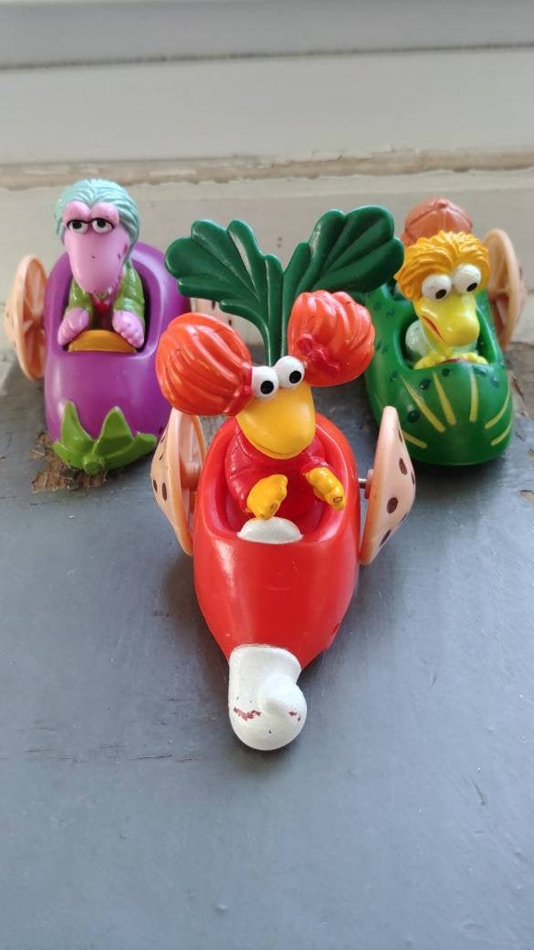 Vintage 80s Fraggle Rock Vegetable Car Racers Jim Henson Mcdonalds ...