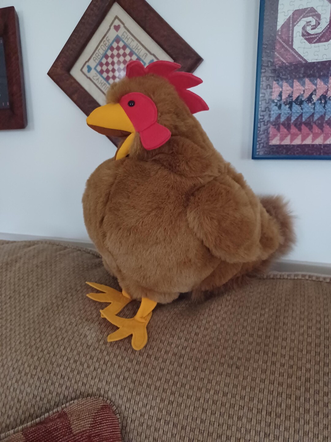 Vintage Folkmanis Folktails Red Hen Hand Puppet - Ultra Luxurious Plush ...