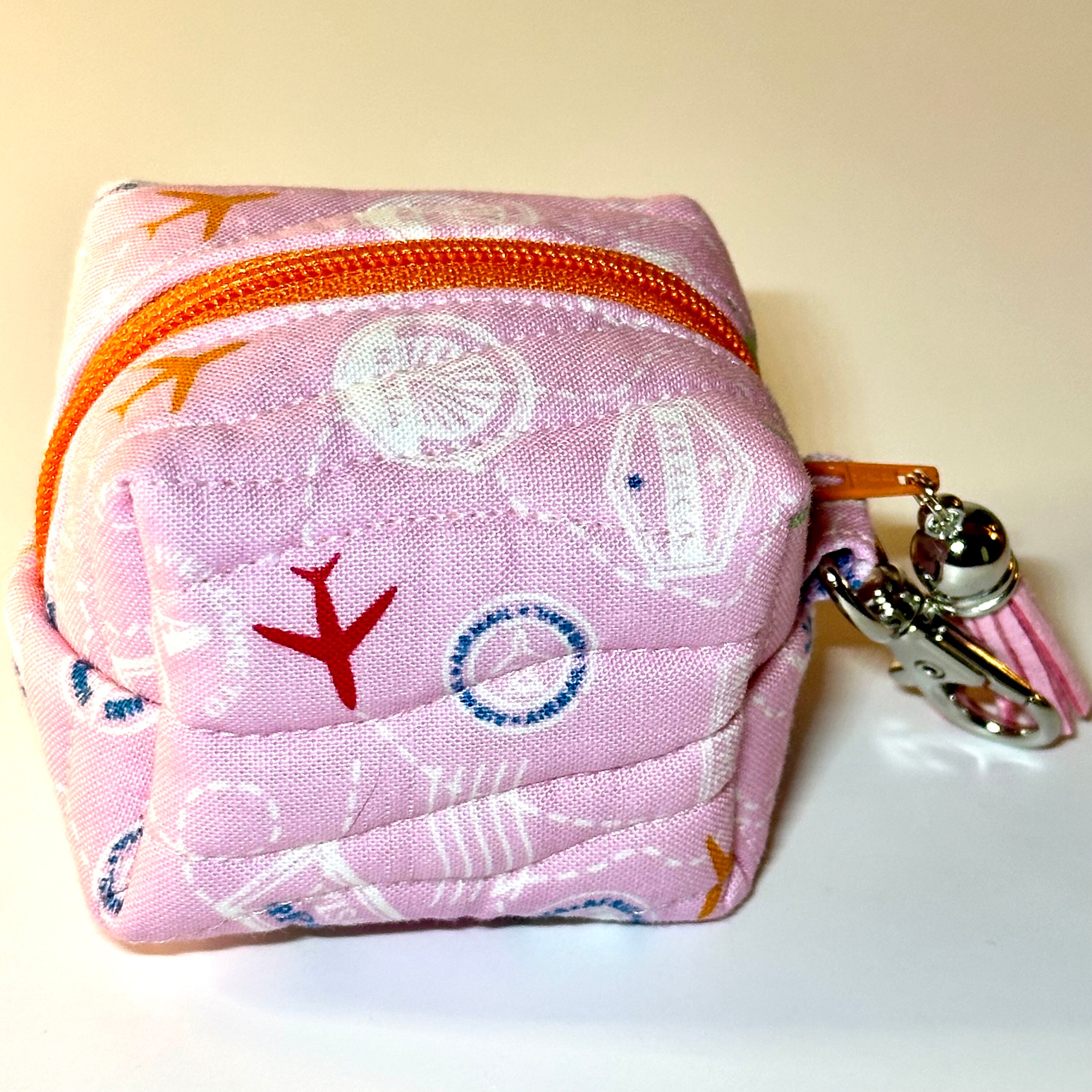 Travel Tiny Box Pouch / Mini Box Pouch / Quilted Pouch Keychain / Tiny ...