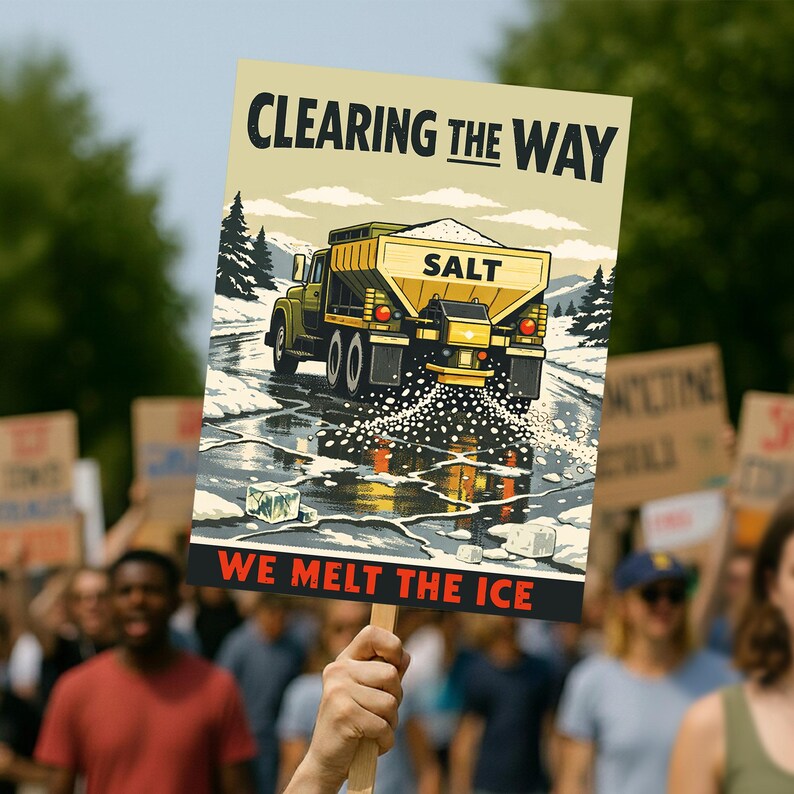 We Melt the Ice Protest Sign, 18x24 Printable Digital Download - Etsy