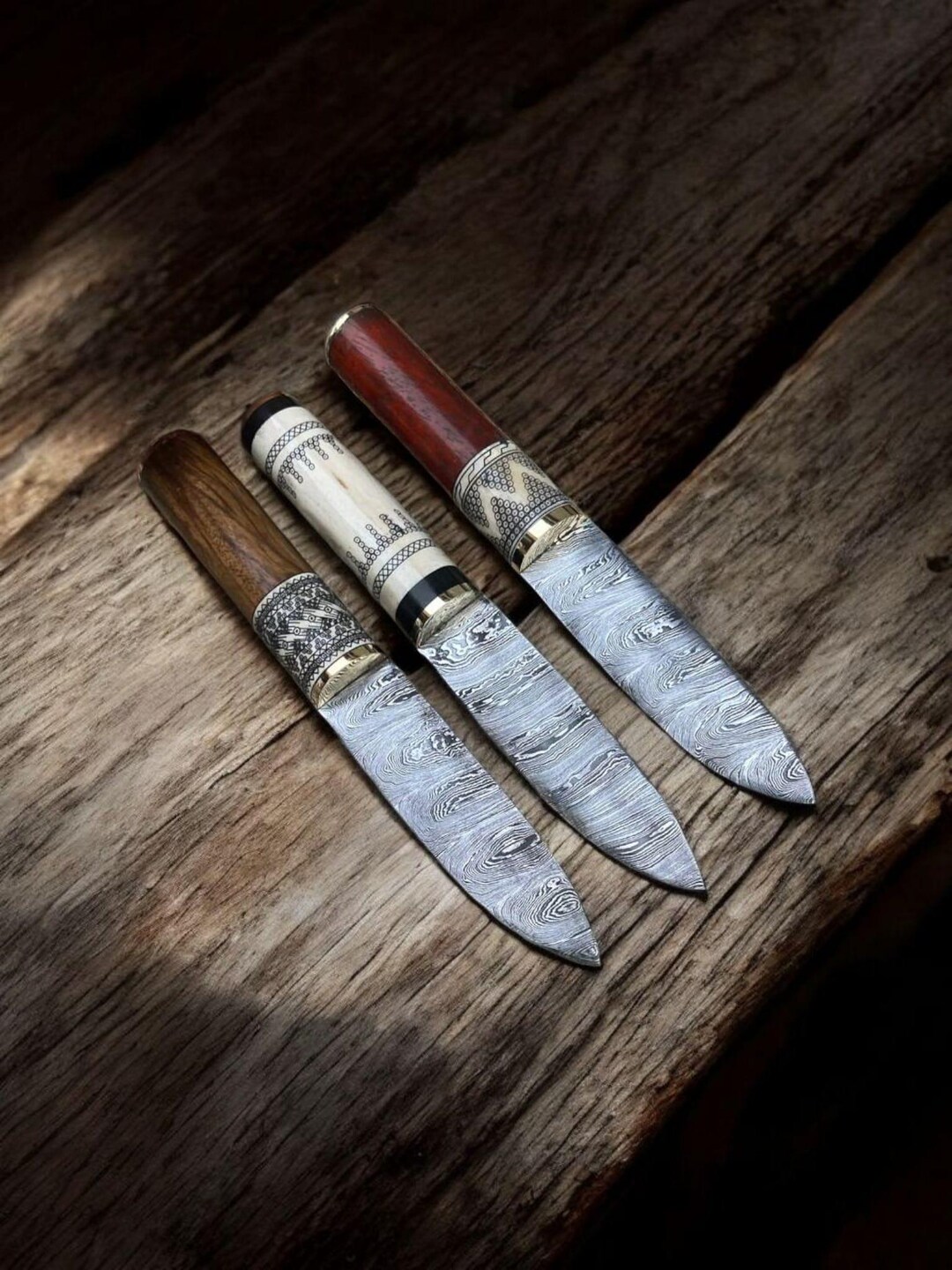 Damascus Steel Bushcraft Knife: Viking Slavic Whittling Knife - Etsy