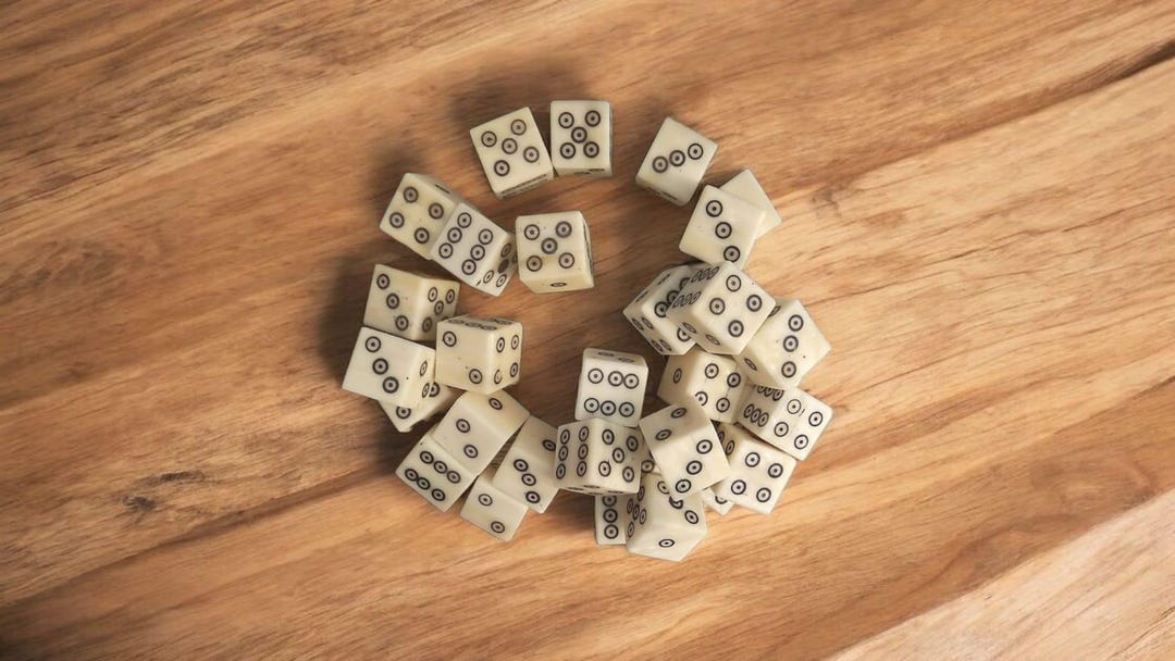 Viking Bone Dice (qty 5) Medieval Dice, D6 Dice for Gaming, Viking Dice ...