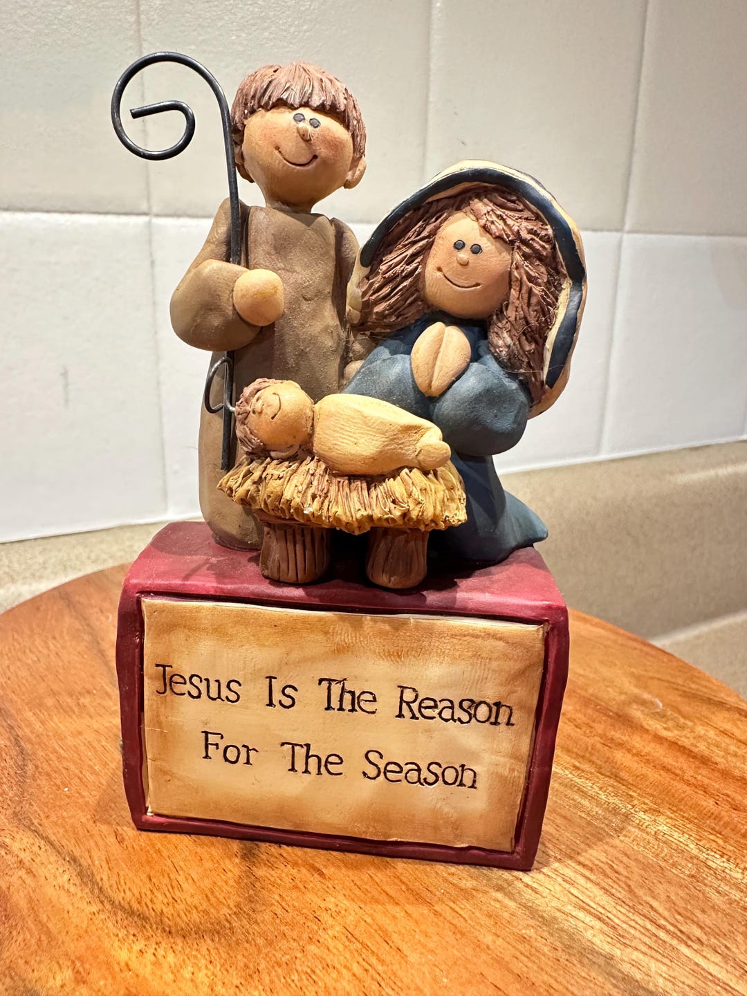 Blossom Bucket Jesus is the Reason for the Season Figurine by Suzi ...