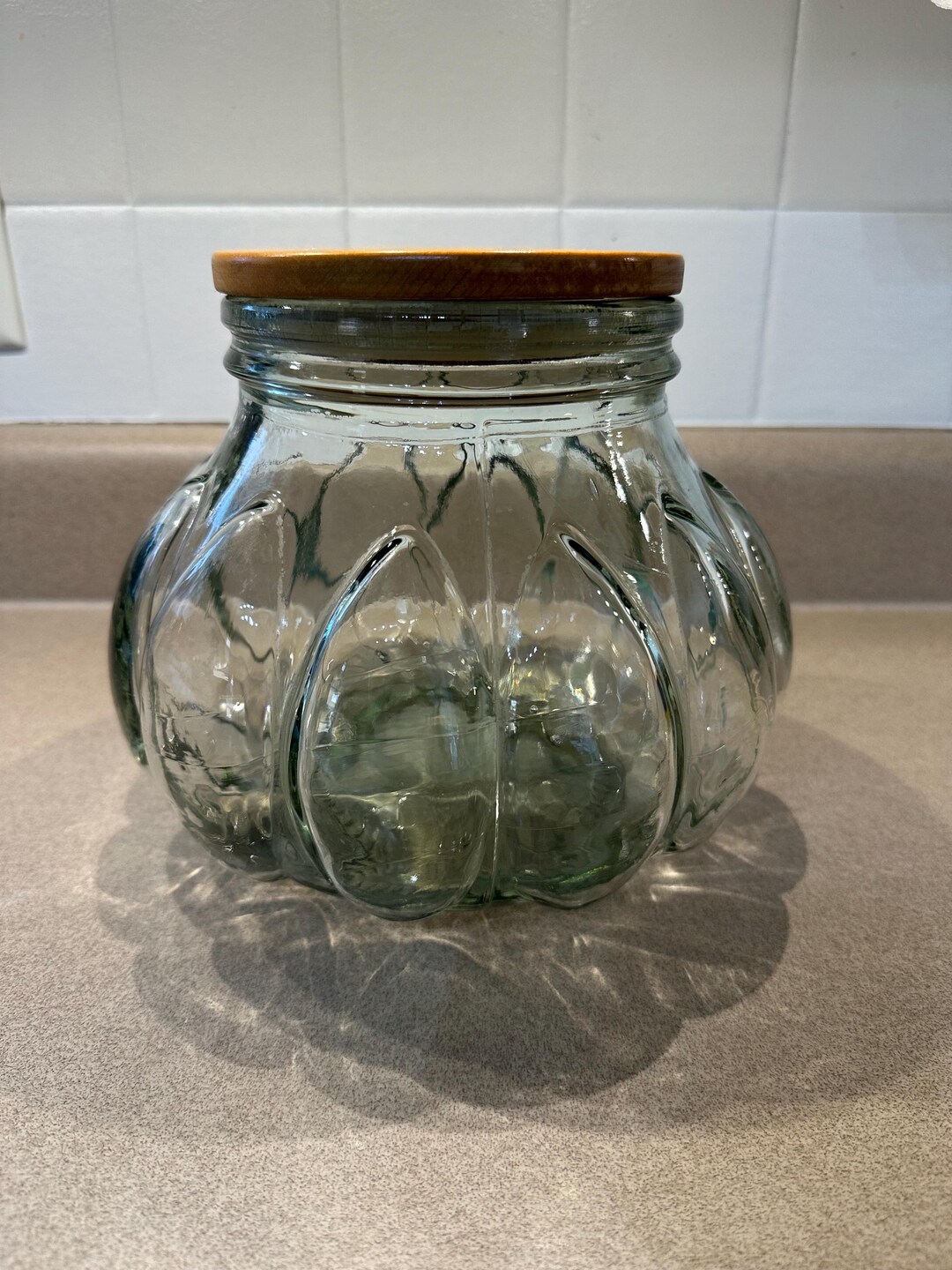 Glass Cookie Jar - Etsy