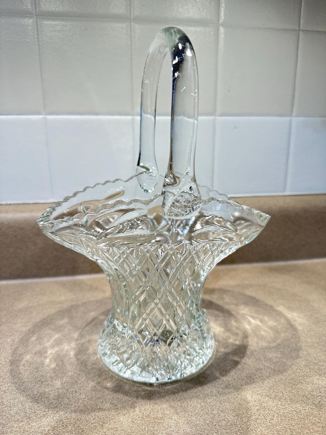 Vintage Princess House Crystal Basket - Etsy