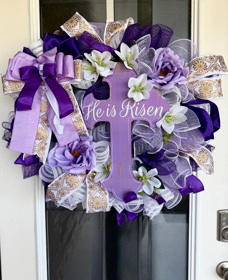 He is Risen Easter Wreath - Etsy