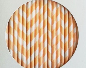 Peach Paper Straws | Etsy