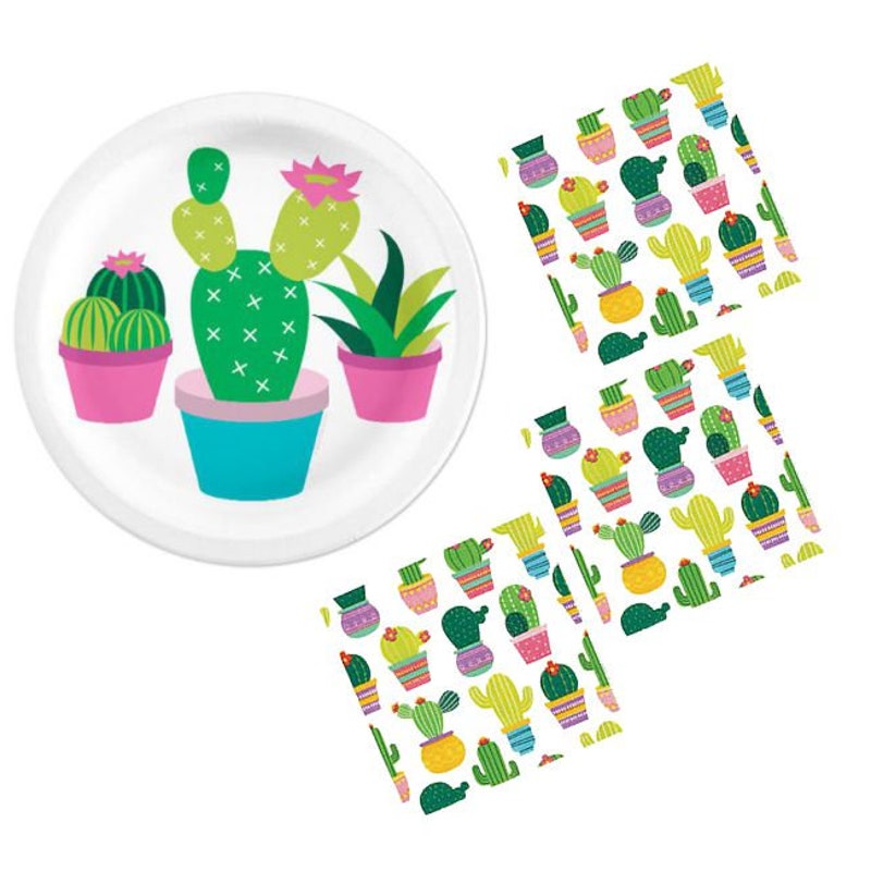 Cactus Party Plates - Etsy