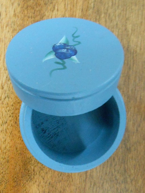 round wooden small box - Gem