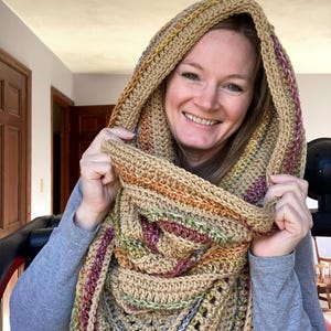 Wild Oleander Hooded Scarf, Boho, Scoodie,infinity Scarf,triangle,cowl ...