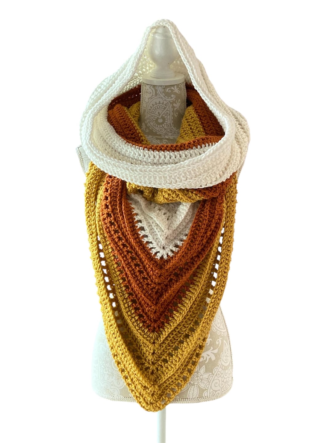 Candy Corn, Wild Oleander Hooded Scarf, Scoodie, Cowl, Infinity Scarf ...