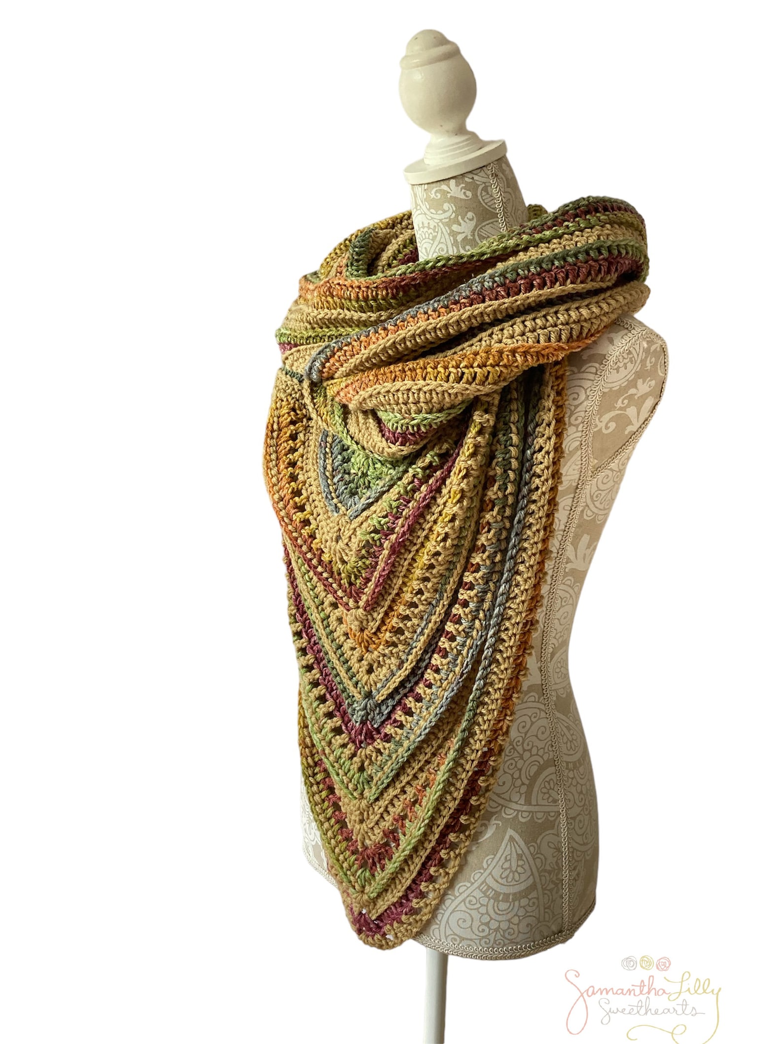 Wild Oleander Hooded Scarf, Boho, Scoodie,infinity Scarf,triangle,cowl ...