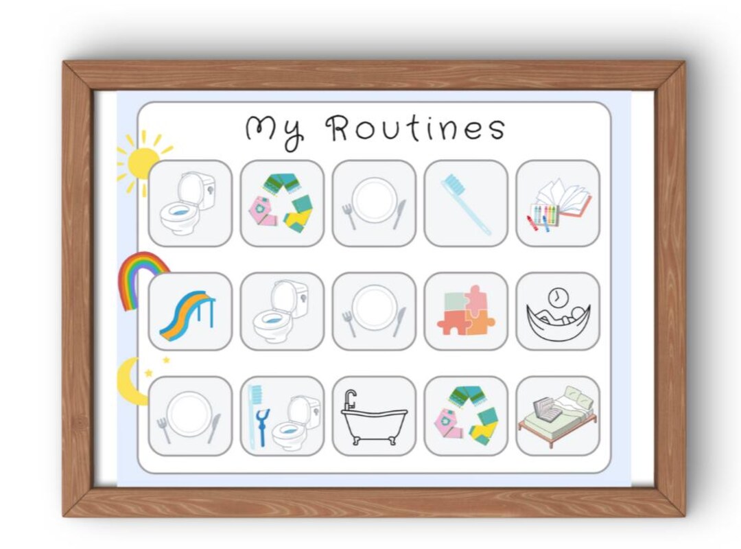 Kids Daily Routine / Rutina Diaria Para Peques - Etsy