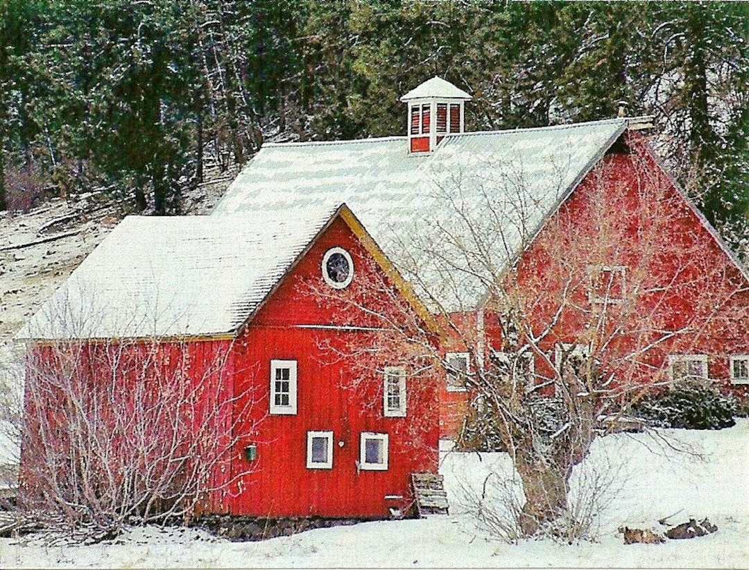Red Barns - Etsy