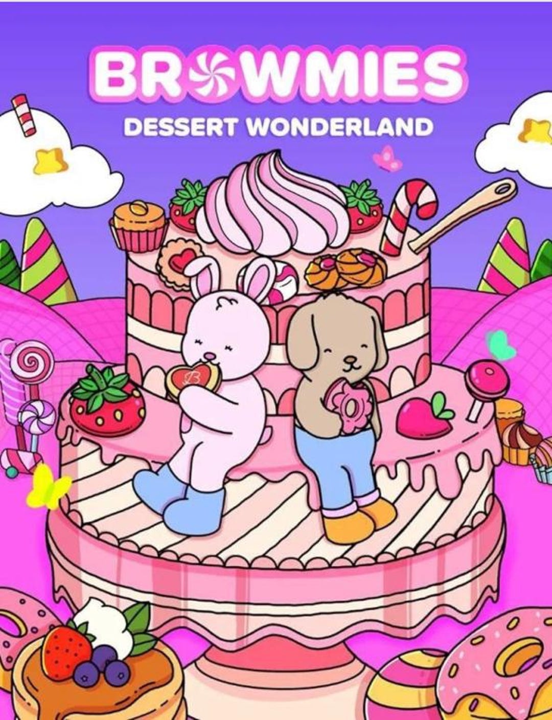 Desser Wonderland Cute Coloring Book, Cozy Coloring Book Pdf, Bold and ...