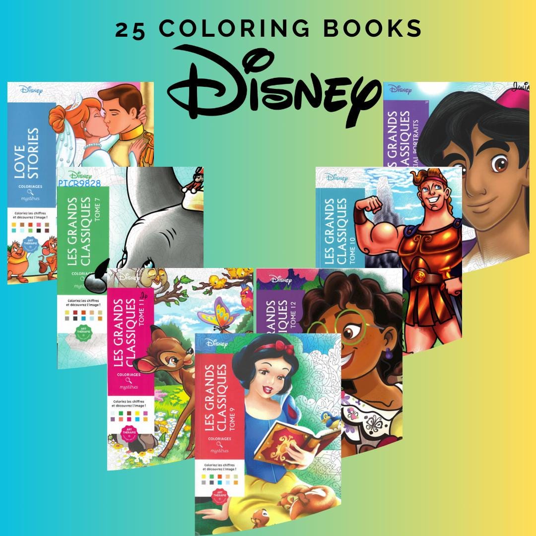 25 Disney Coloring Books, Kids and Adult Coloring Books Pdf, Disney ...