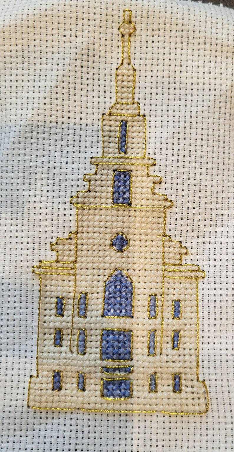 Layton Temple Cross Stitch Pattern - Etsy