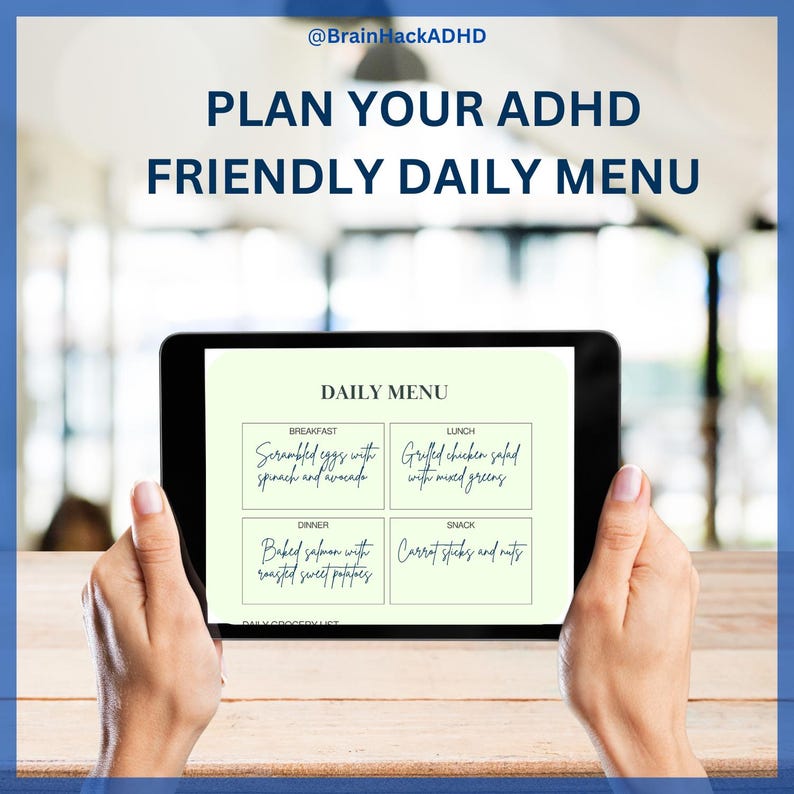 ADHD Diet Food List, Attention Deficit Disorder Meal Plan for Adults to ...